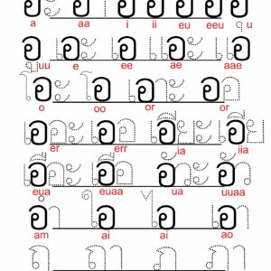 Thai Alphabet Tracing Workbook 1 - Learn Thai with Cake